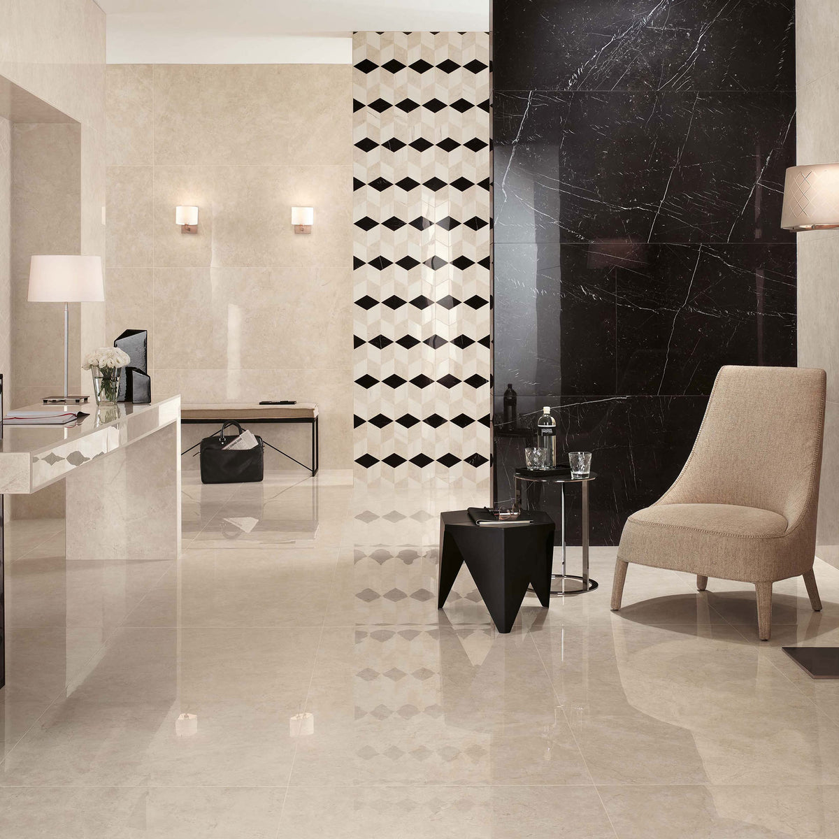 Porcelanato - Marvel Stone Nero Marquina - Arca – Leader and Supplier ...
